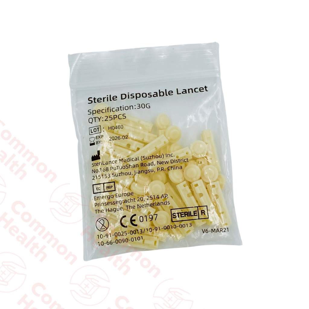 Sterile Disposable Lancet (25 pieces) – Common Health Myanmar