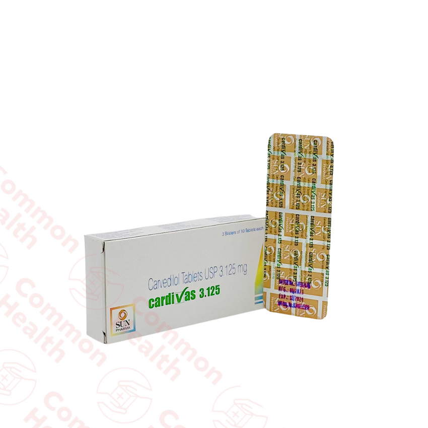 Cardivas 3.125 (10 tablets) – Common Health Myanmar