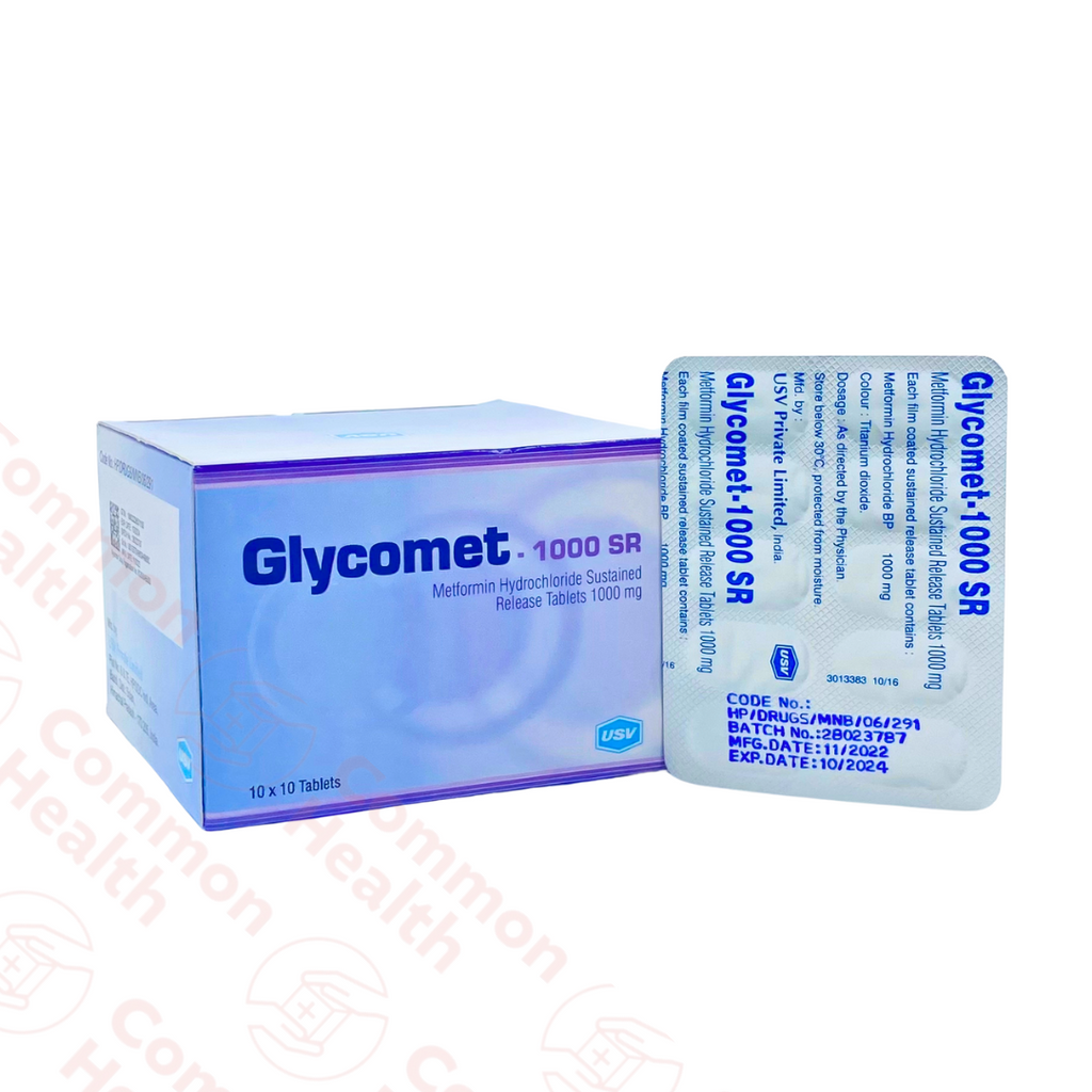 Glycomet 1000 SR (10 tablets) – Common Health Myanmar