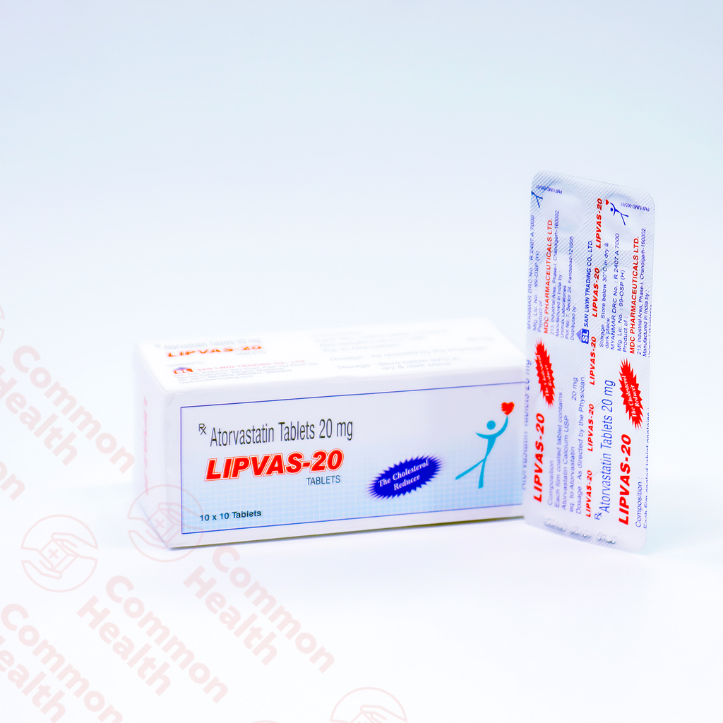 Lipvas 20 (10 tablets) – Common Health Myanmar