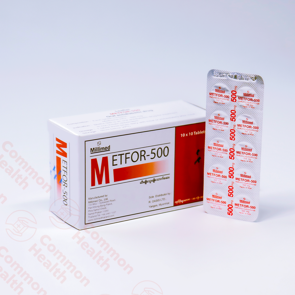 Metfor-500 (10 tablets) – Common Health Myanmar