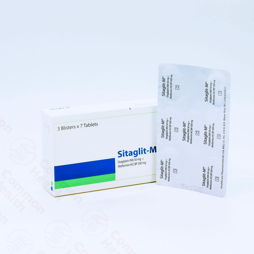 Sitaglit M 500 (7 tablets) – Common Health Myanmar
