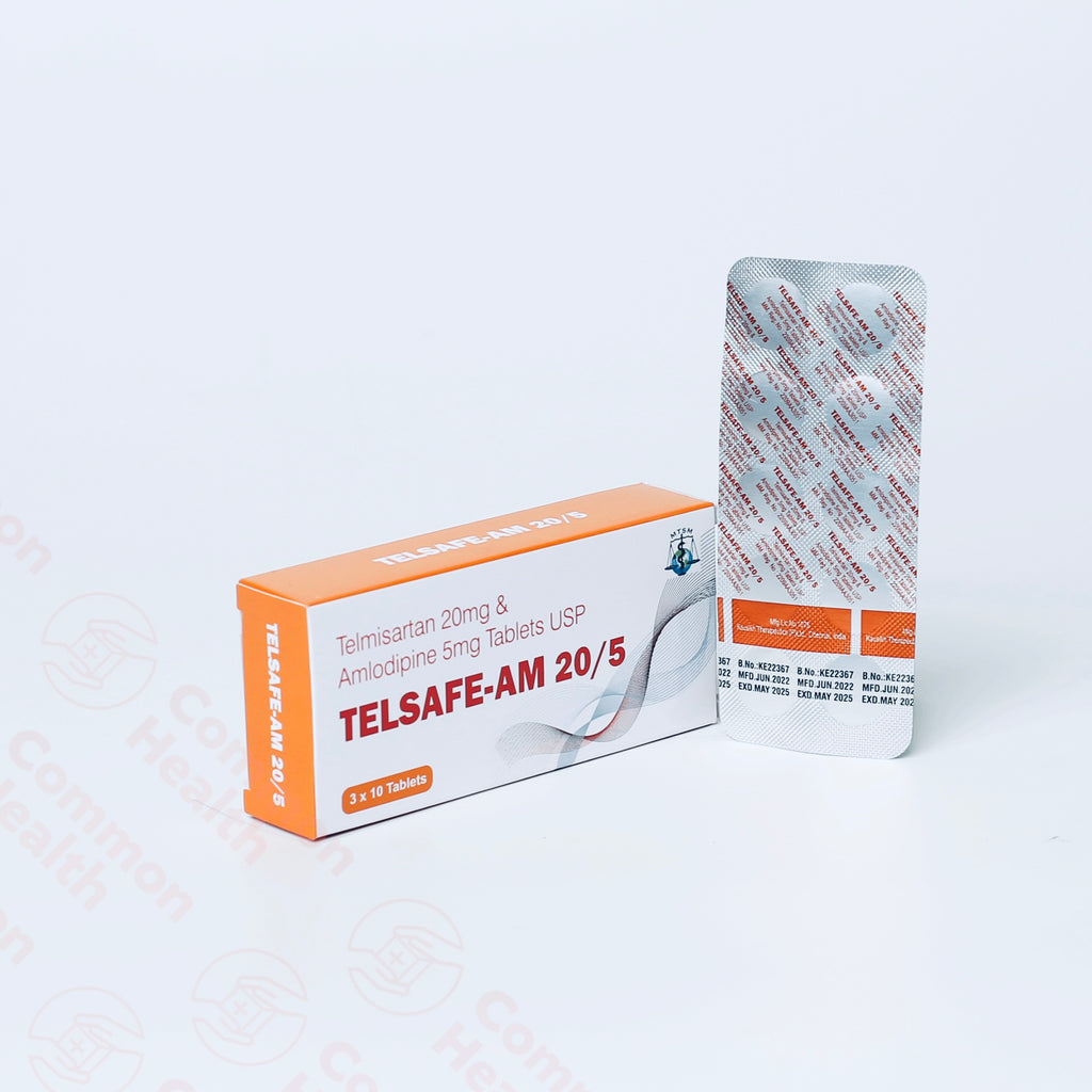 Telsafe AM 20/5 (10 tablets) – Common Health Myanmar